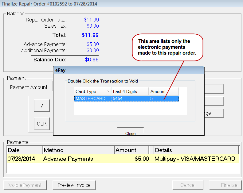 Refunding Repair Orders