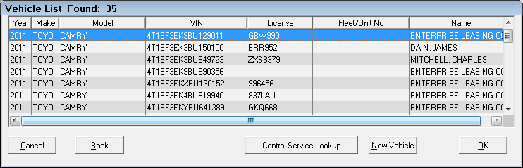 Entering New Vehicles