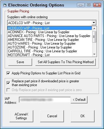 Configuring eOrder